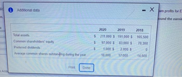 Solved Compute for that are able to camp for tredge Decor | Chegg.com