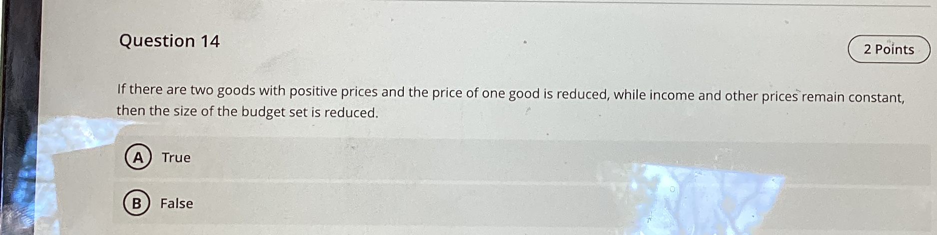 Solved Question 142 ﻿PointsIf there are two goods with | Chegg.com