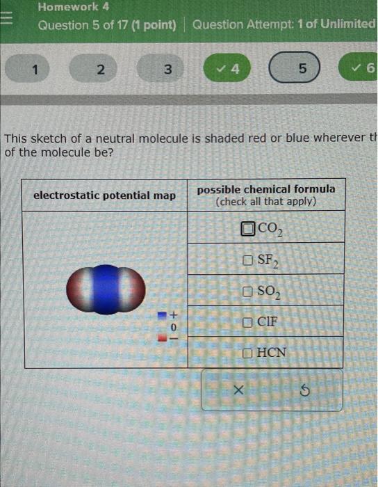 Solved This sketch of a neutral molecule is shaded red or | Chegg.com
