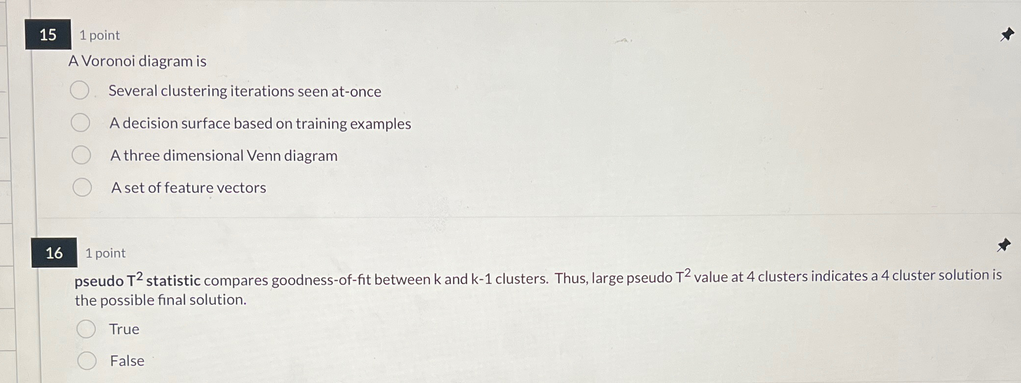 Solved 151 ﻿pointA Voronoi diagram isSeveral clustering | Chegg.com