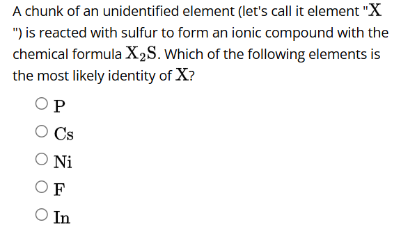 Solved A chunk of an unidentified element (let's call it | Chegg.com