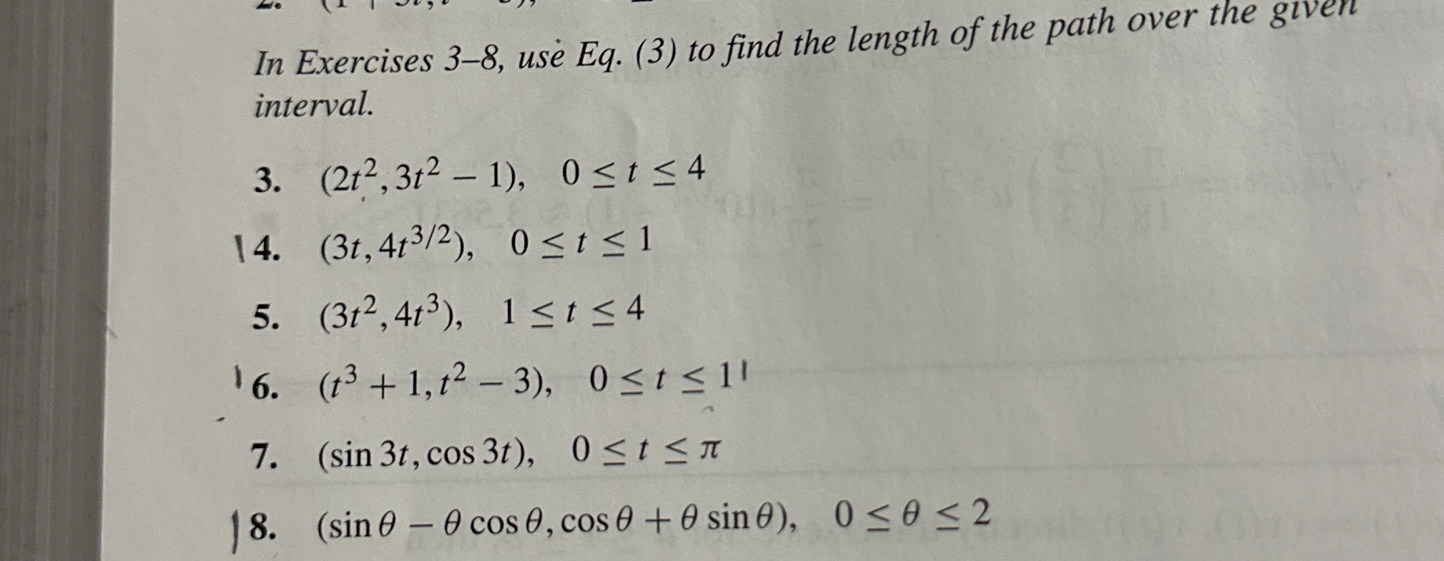 (5(θ-sinθ),5(1-cosθ)),0≤θ≤2πIn Exercises 3-8, ﻿use | Chegg.com