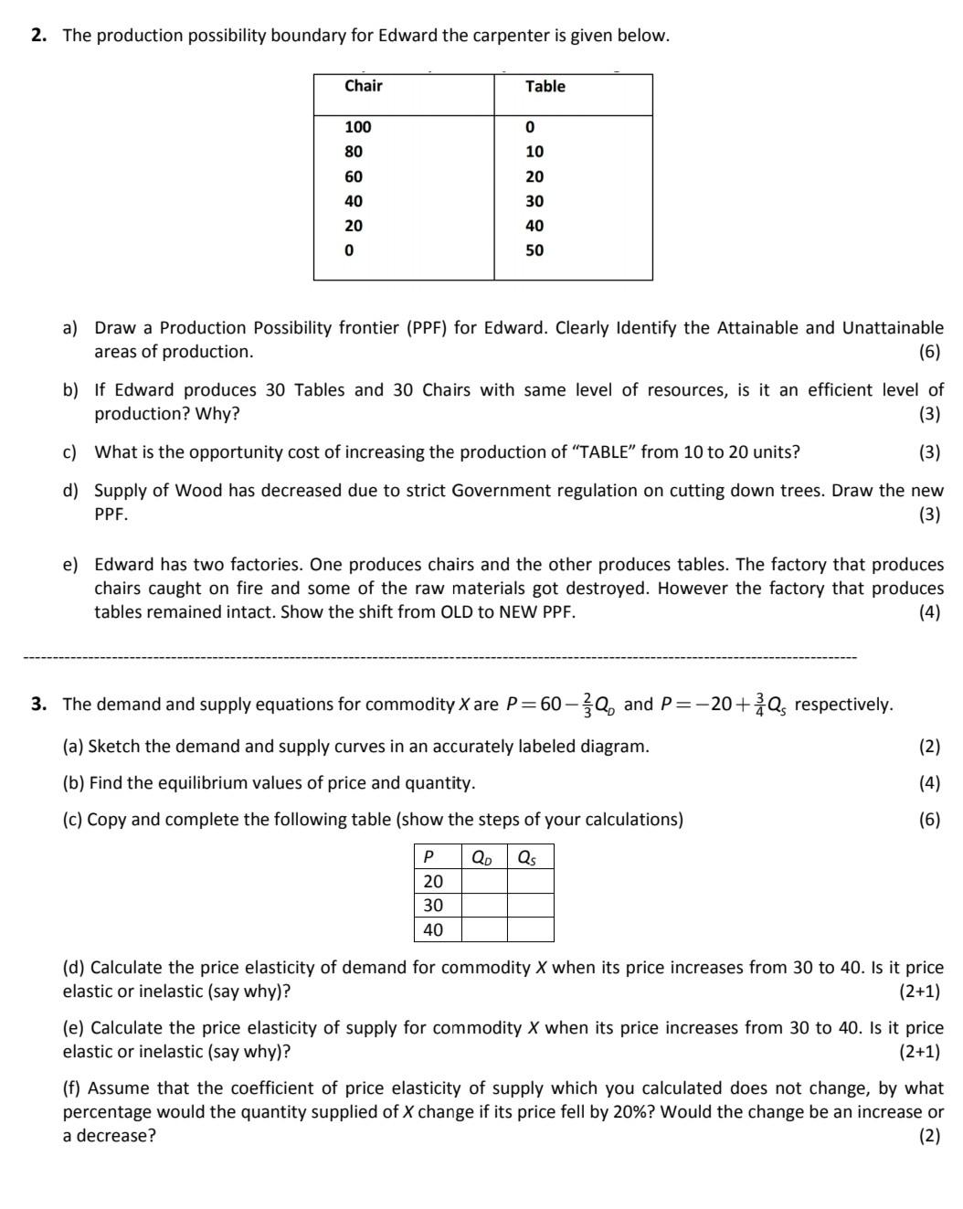 Solved 2. The production possibility boundary for Edward the | Chegg.com