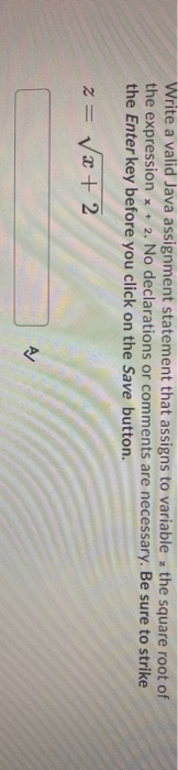 Solved Write a valid Java assignment statement that assigns | Chegg.com