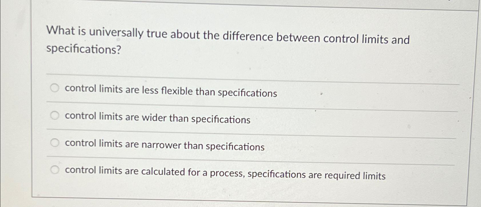 Solved What is universally true about the difference between | Chegg.com