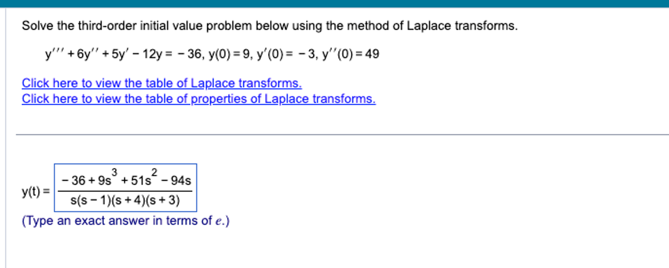 Solved Solve the third-order initial value problem below | Chegg.com