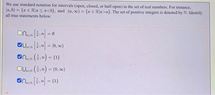 Solved We use standard notation for intervals (open, closed, | Chegg.com