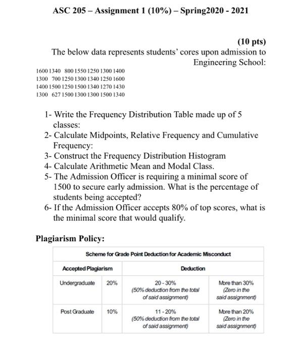 Solved ASC 205 - Assignment 1 (10%) - Spring2020 - 2021 (10 | Chegg.com