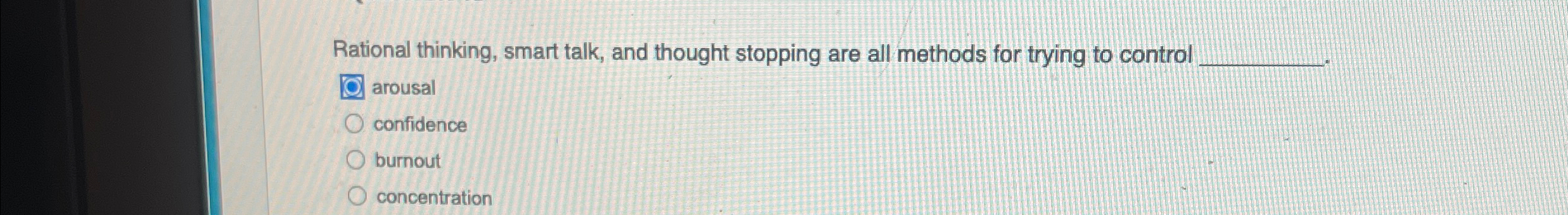 Solved Rational thinking, smart talk, and thought stopping | Chegg.com