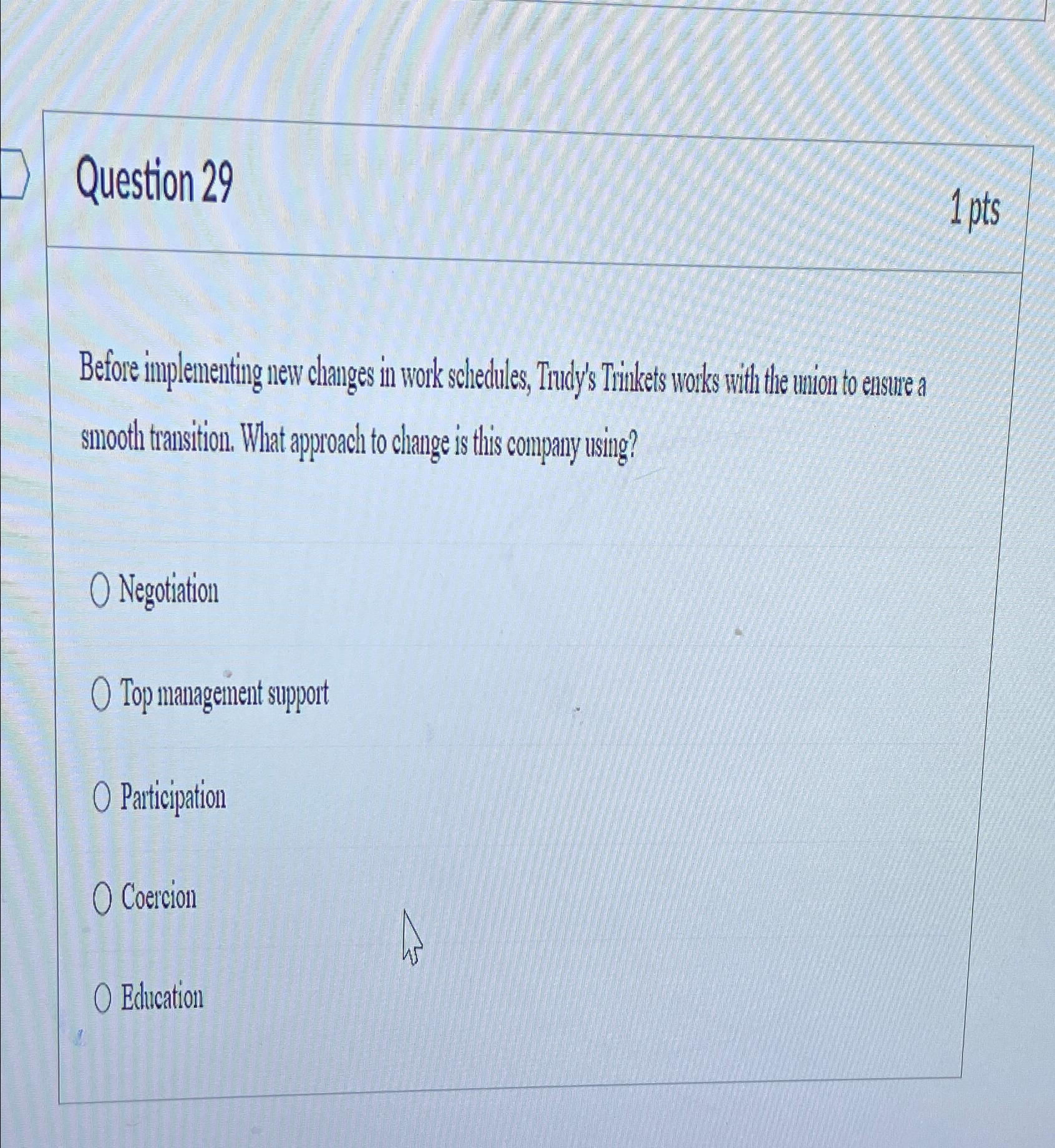 Solved Question 291 ﻿ptsBefore implementing new changes in | Chegg.com