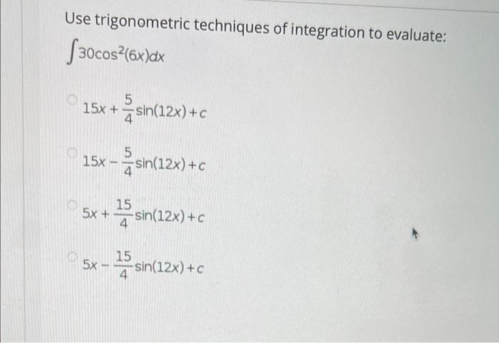 Solved 10 points Match the integrals in the left column with | Chegg.com