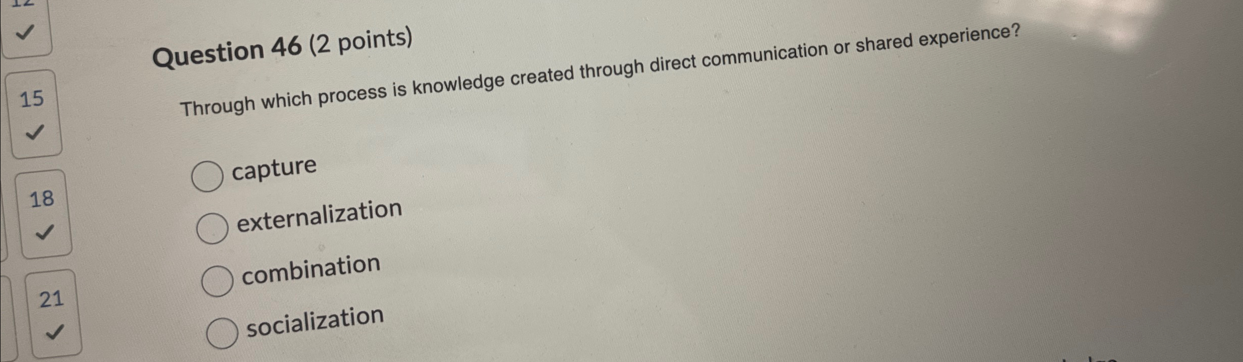Solved Question 46 (2 ﻿points)Through which process is | Chegg.com