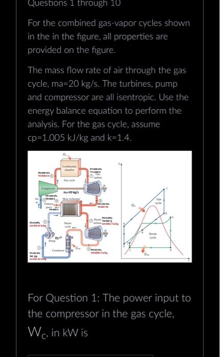 Solved Question 8 10pts The net power output of the steam | Chegg.com