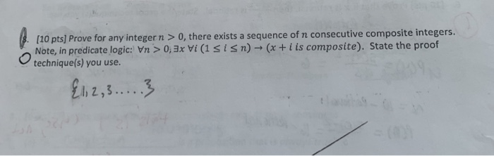 Solved 18. (10 pts) Prove for any integern > 0, there exists | Chegg.com