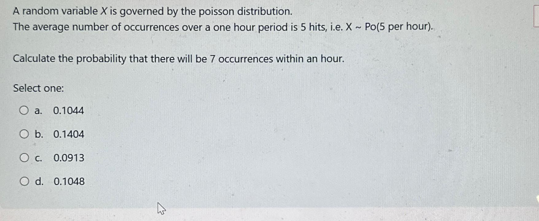 Solved A random variable x ﻿is governed by the poisson | Chegg.com