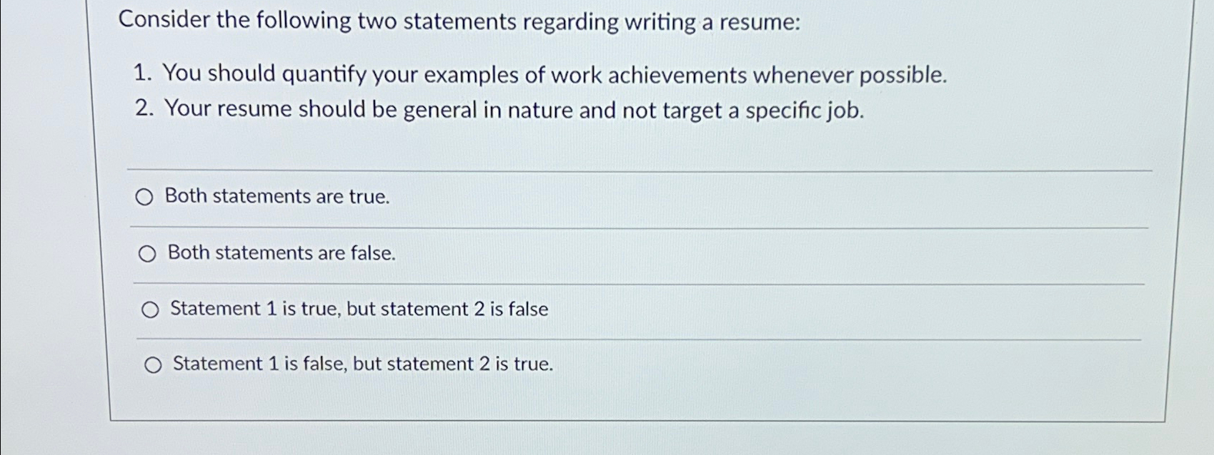 Solved Consider the following two statements regarding | Chegg.com