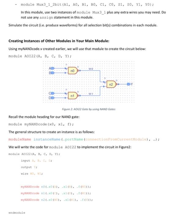 module Mux3_1_2bit (A1, A, B1, BO, ci, co, si, so, | Chegg.com