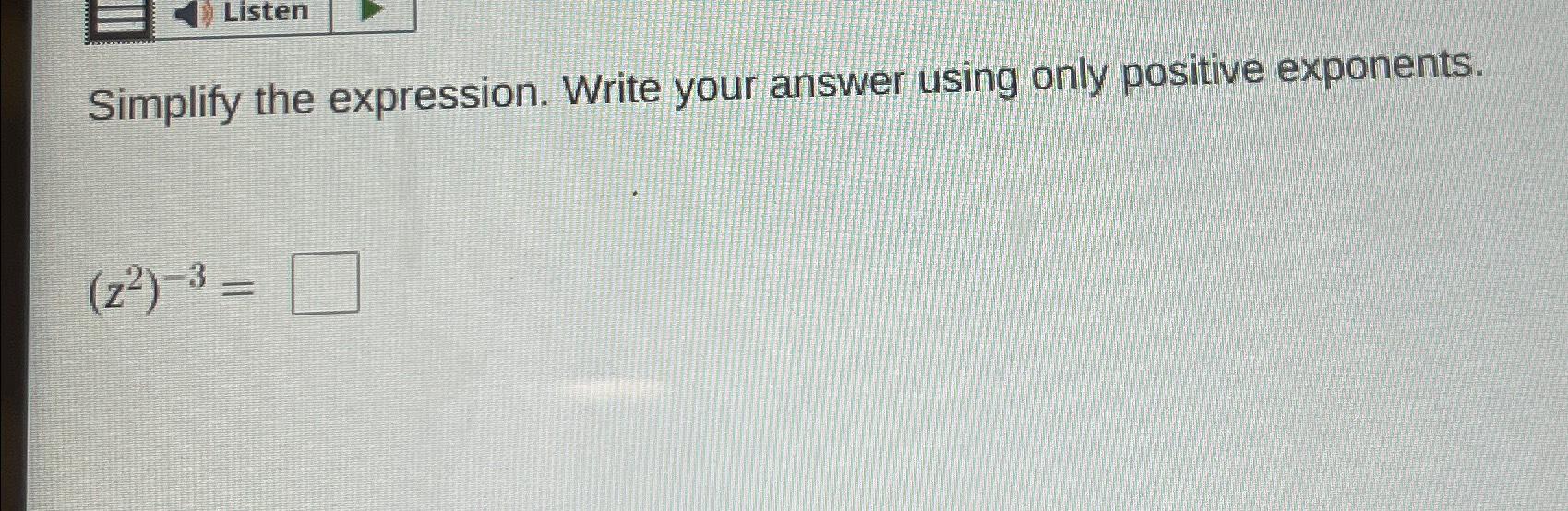 Solved Simplify the expression. Write your answer using only | Chegg.com