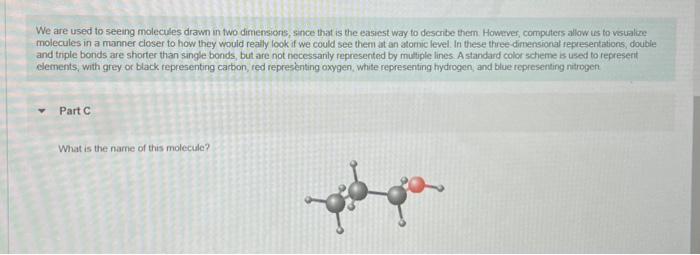 Solved Part C What is the name of this molecule? View | Chegg.com