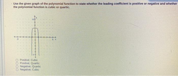 Solved Use the given graph of the polynomial function to | Chegg.com