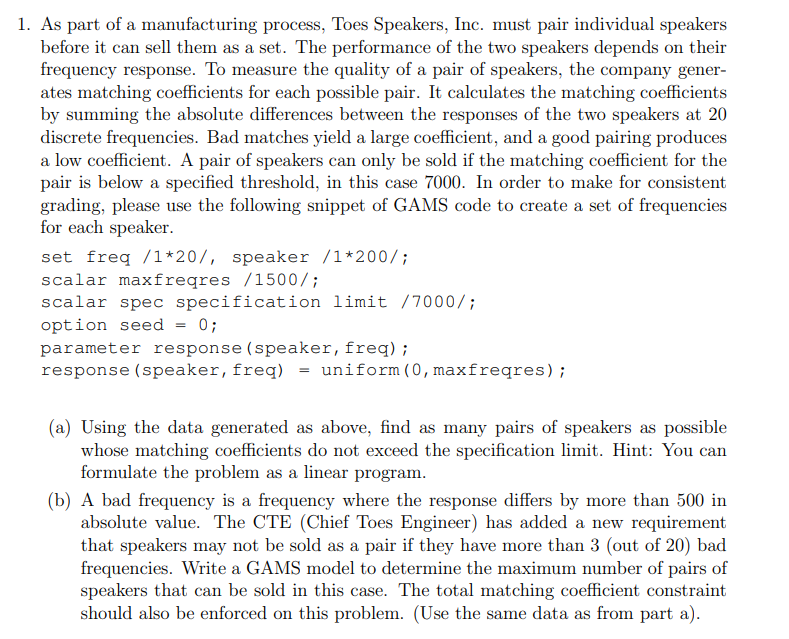Solved I would like the solution codes for options a and b | Chegg.com