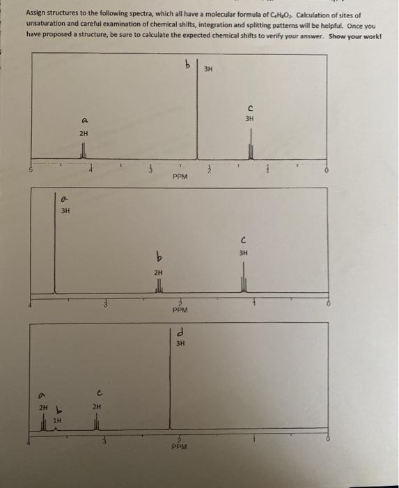 Solved Assign structures to the following spectra, which all | Chegg.com