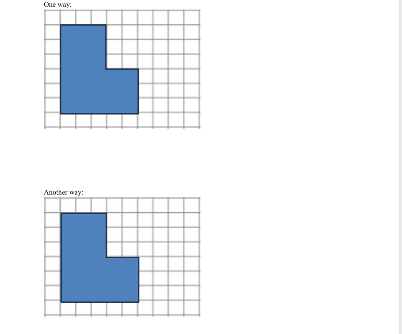 Solved Determine the area of the funky shape in two ways. | Chegg.com