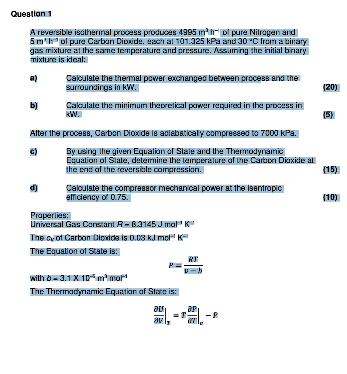 Solved Question 1A reversible isothermal process produces | Chegg.com