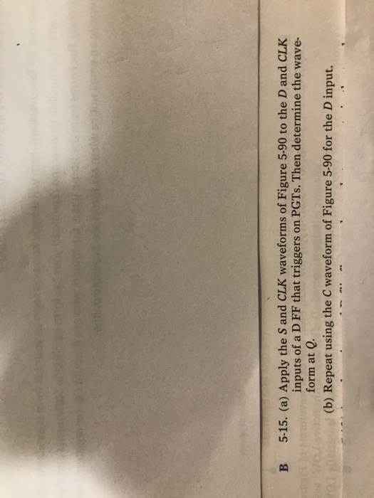 Solved B 5 15 A Apply The S And Clk Waveforms Of Figure