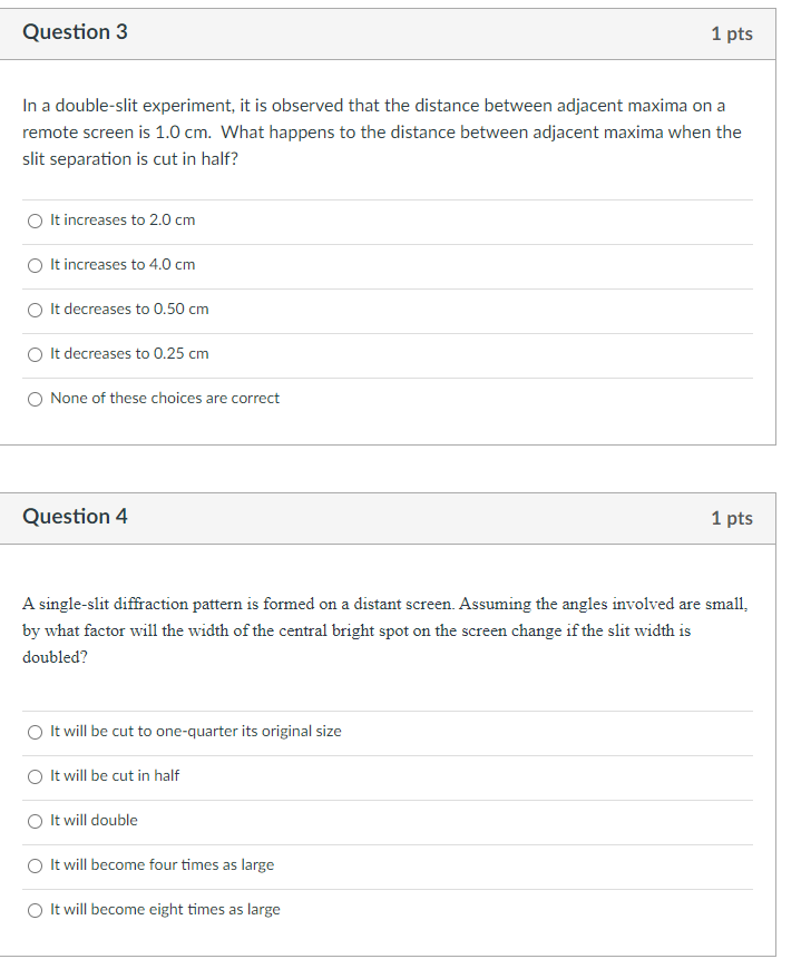 Solved Question 3In a double-slit experiment, it is observed | Chegg.com