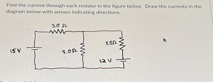 Solved Find the current through each resistor in the figure | Chegg.com