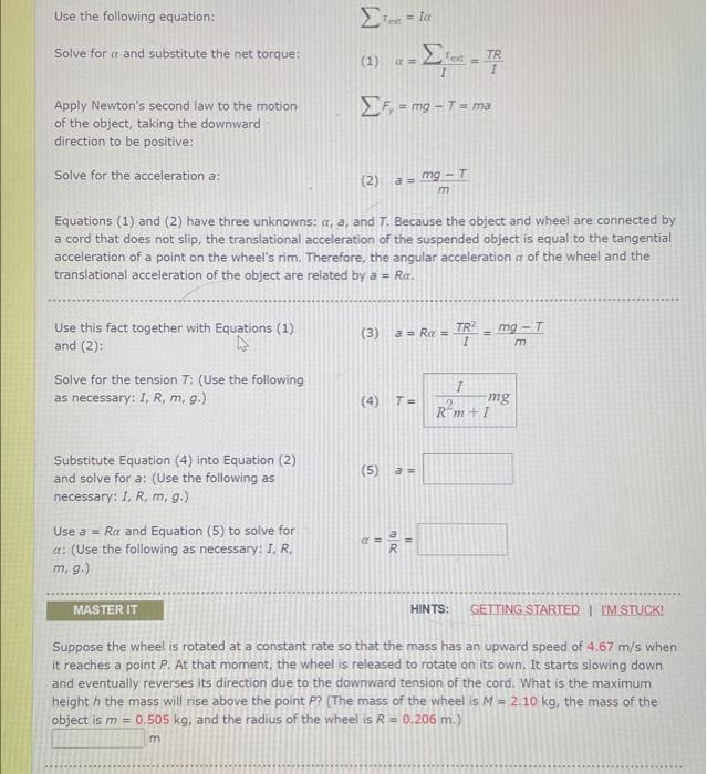 Solved Use the following equation: ∑Tx=Id Solve for α and | Chegg.com
