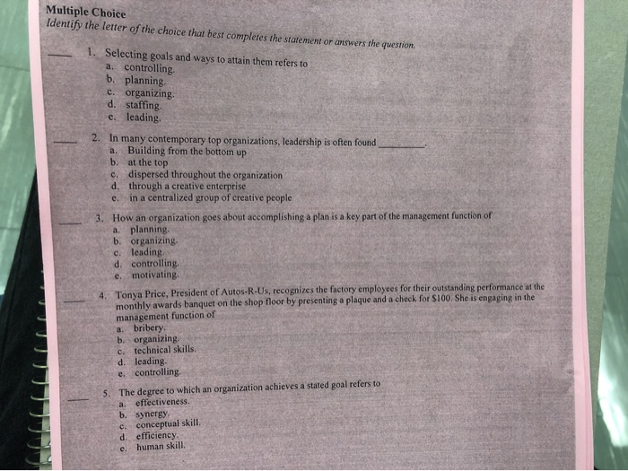 Solved Multiple Choice Identify the letter of the choice | Chegg.com