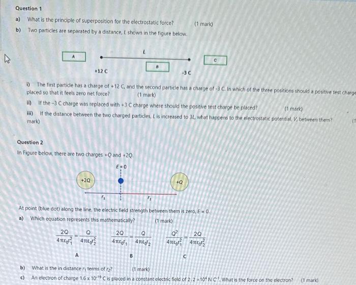 Solved Question 1 a) What is the principle of superposition | Chegg.com