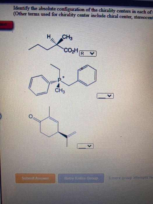 Solved Identify the absolute configuration of the chirality | Chegg.com