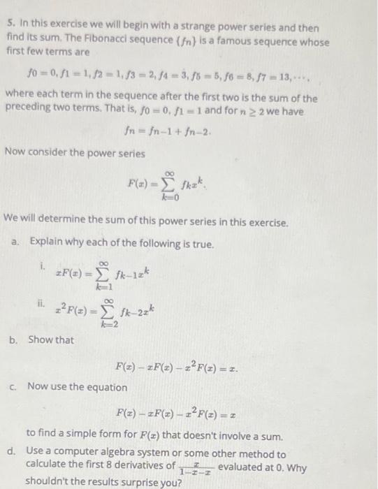 Solved 1. Finding coefficients in a power series expansion | Chegg.com