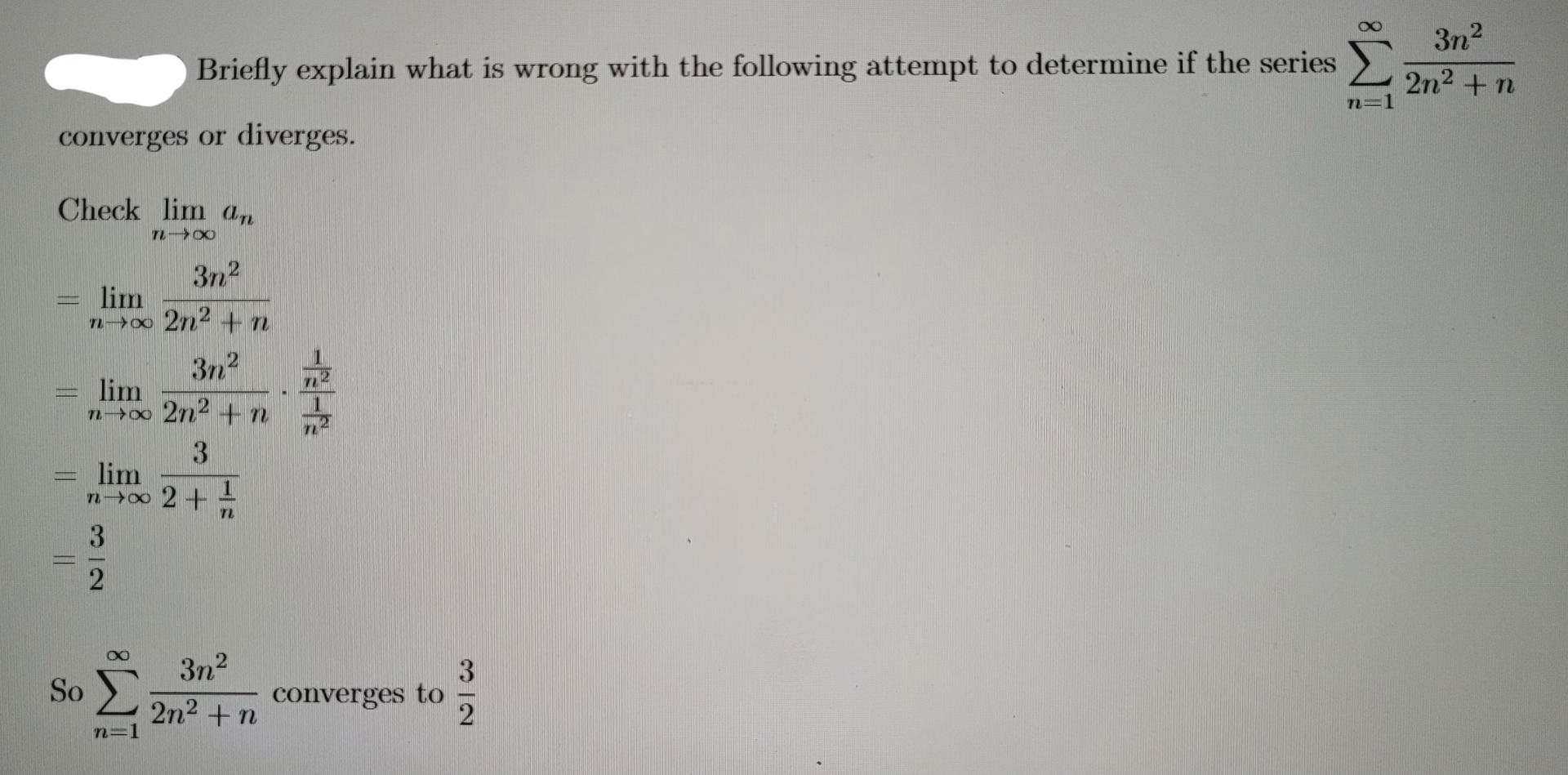 Solved Briefly explain what is wrong with the following | Chegg.com