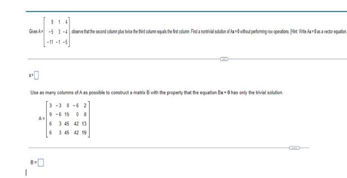 Solved x : Use as many columns of A as possible to construct | Chegg.com