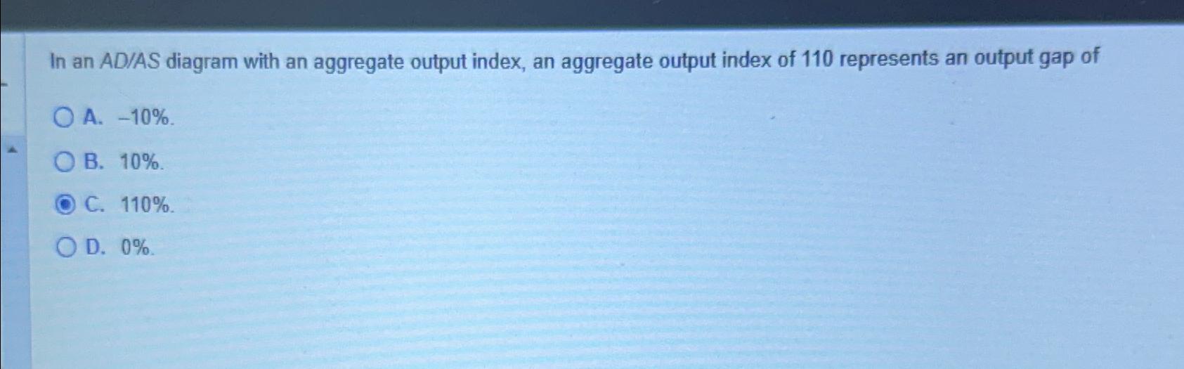 Solved In an ADAS ﻿diagram with an aggregate output index, | Chegg.com