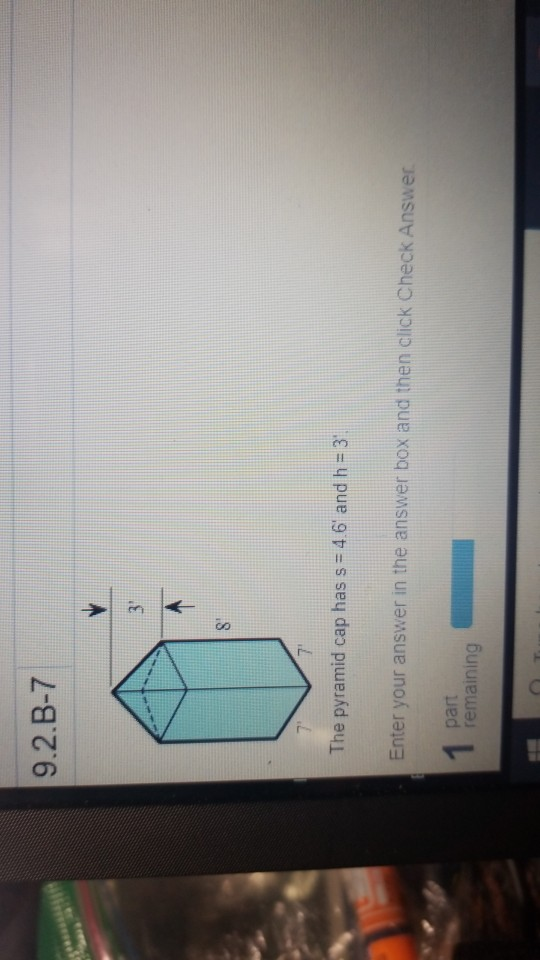 Solved find the total outside surface area and the volume of | Chegg.com