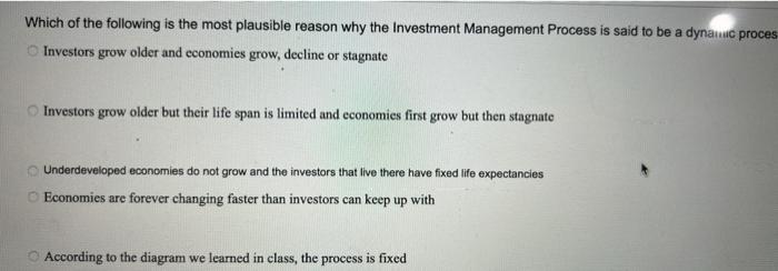 Which of the following is the most plausible reason | Chegg.com