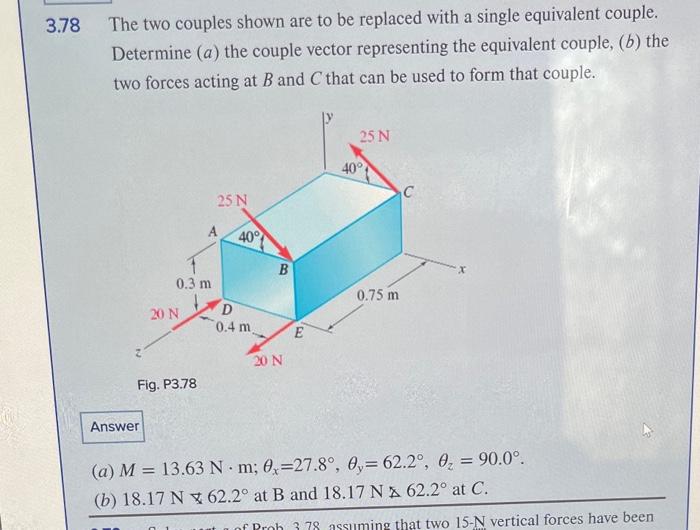Solved please show how to determined the components of force | Chegg.com
