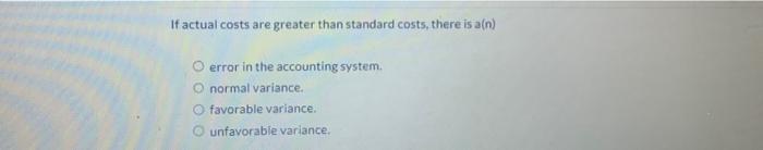 Solved Which of the following statements about standard | Chegg.com
