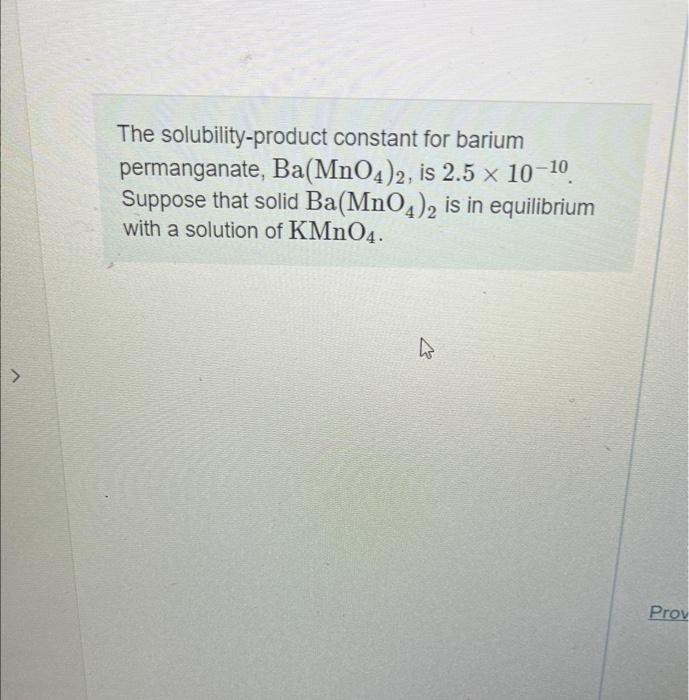 Solved The solubility-product constant for barium | Chegg.com