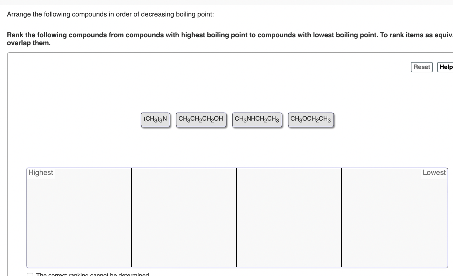 Solved Arrange the following compounds in order of | Chegg.com