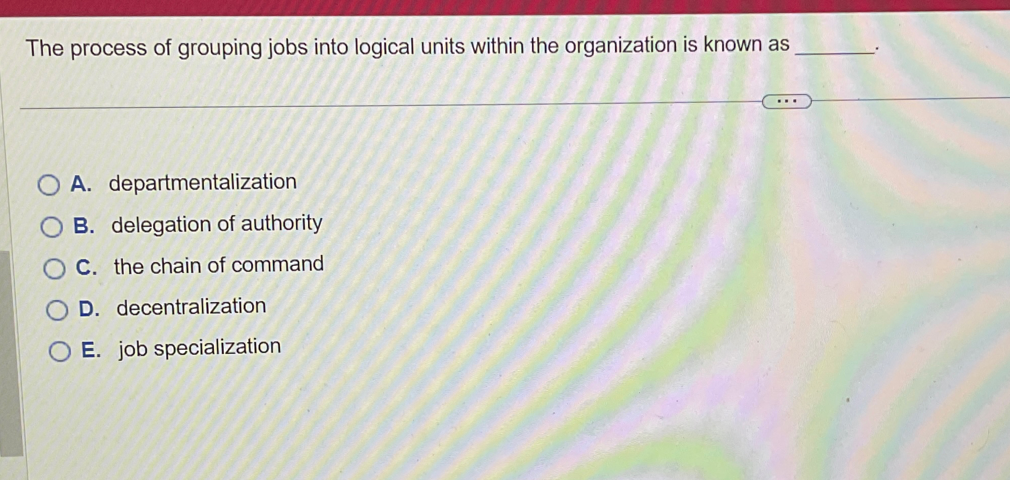 Solved The process of grouping jobs into logical units | Chegg.com