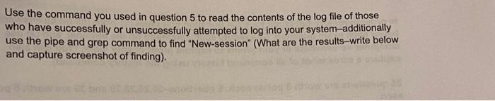 Solved Use the command you used in question 5 to read the | Chegg.com