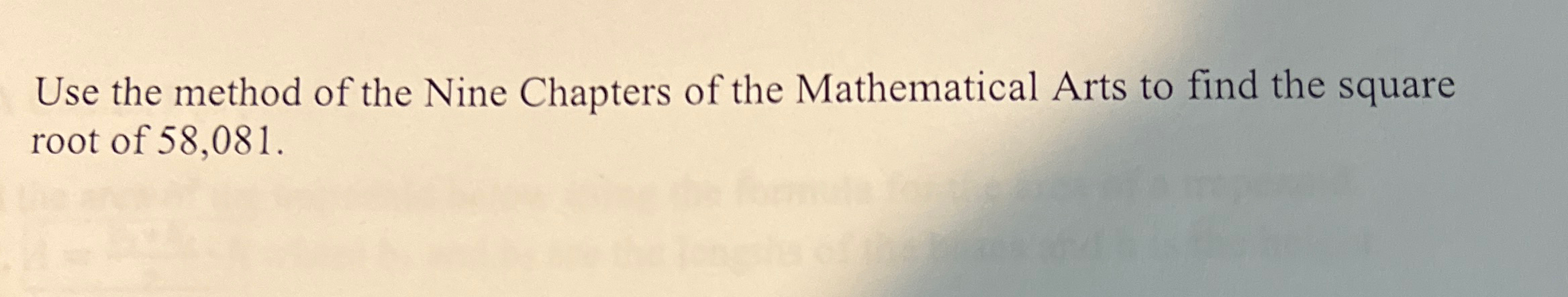 Use the method of the Nine Chapters of the | Chegg.com