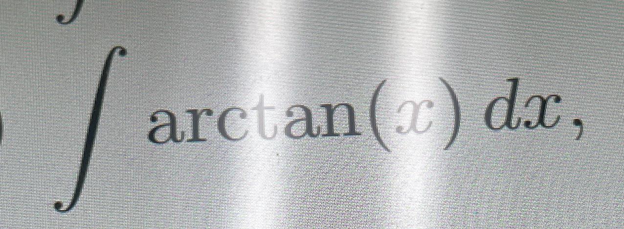 Solved ∫﻿﻿arctan(x)dx | Chegg.com