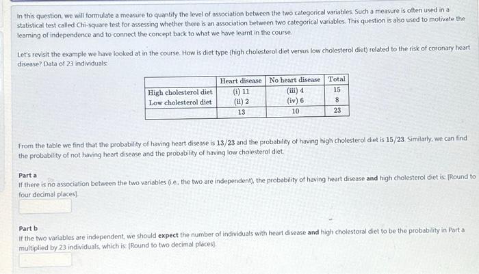 Solved In this question, we will formulate a measure to | Chegg.com